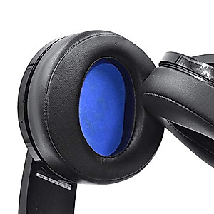 PS4 Platinum Ear Pads - defean Replacement Ear Cushion Black Protein Leather & Memory Foam Ear Pads Compatible with Sony PS4 Platinum Wireless Headset CECHYA-0090 Headphone