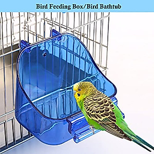 Large Capacity Bird Cage Feeder Parret Hanging Seed Feeder Box Bird Dishes Cage Bowl for Cage