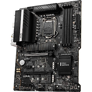 MSI Z590 PRO WiFi ProSeries PC Gaming Motherboard (ATX, 11th/10th Gen Intel Core, LGA 1200 Socket, DDR4, PCIe 4, M.2 Slots, USB 3.2 Gen 2, 2.5G LAN, DP/HDMI, Wi-Fi 6E) (Renewed)