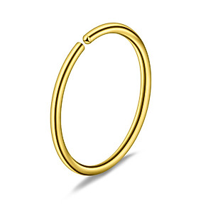 SCERRING 12PCS 22G Stainless Steel Fake Nose Septum Hoop Rings Lip Helix Cartilage Tragus Ear Ring Piercing 8mm 10mm - Mix Color