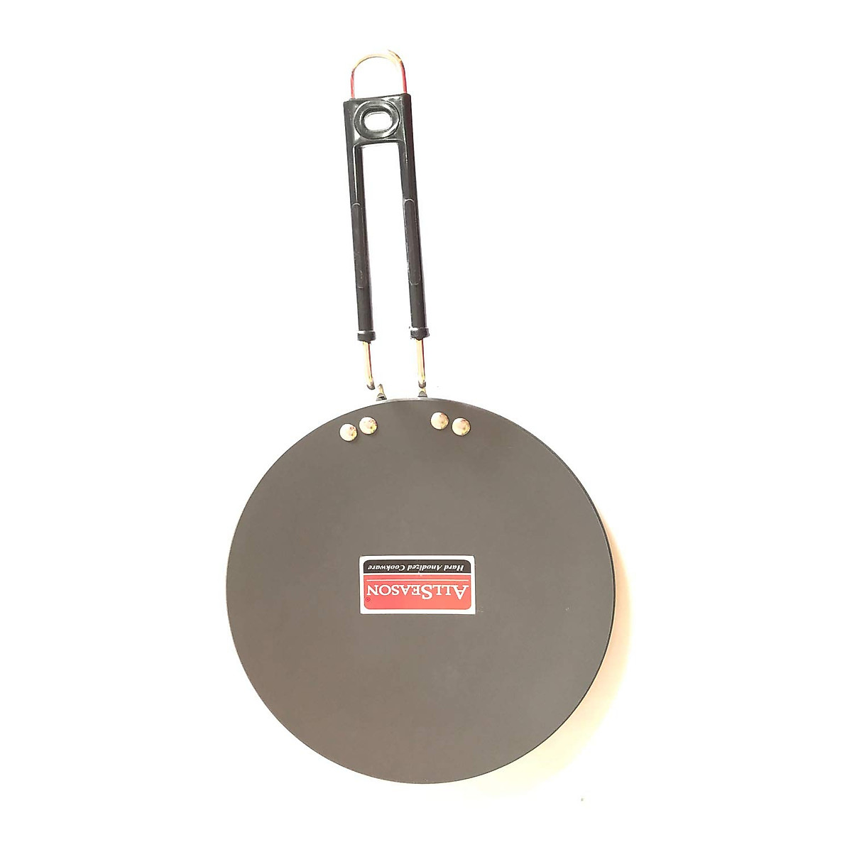 Aluminium Hard Anodised Chapati Tawa with Stainless steel Handle Chapati Tawa Roti And Paratha Tawa Crape Pan Chapati Pan Concave ( 4 mm )