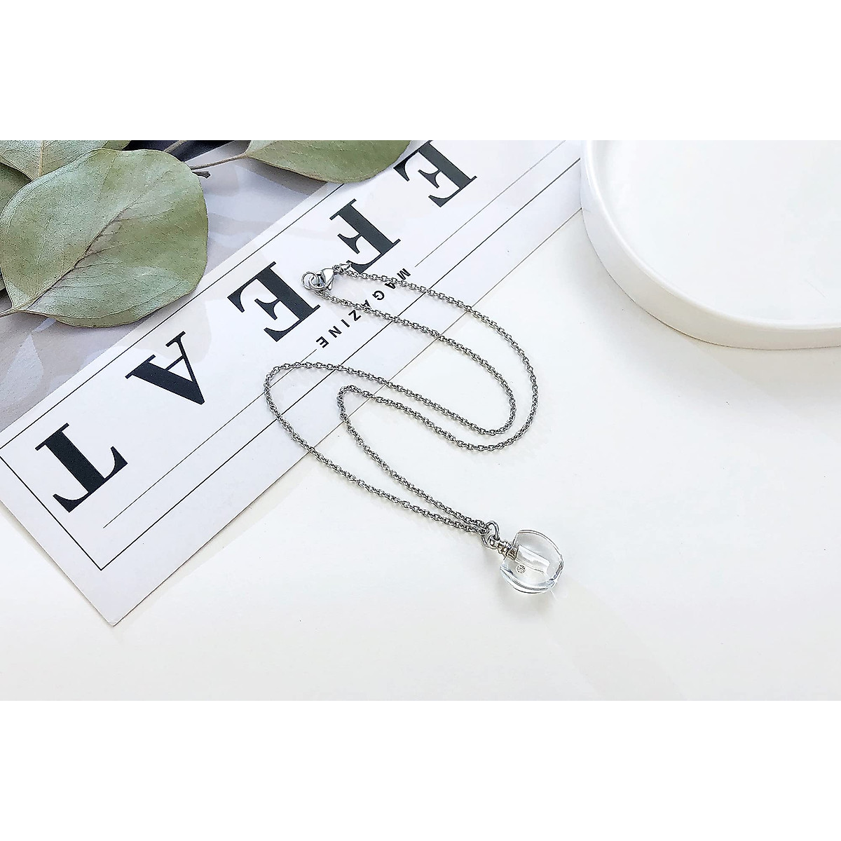 VNOX Pack of 6 Color Cremation Jewelry Glass Urn Necklace for Ashes Holder Memorial Ash Keepsake Jewelry with