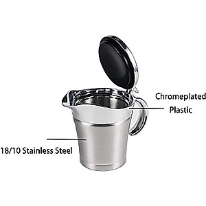 16OZ Gravy Boat Stainless Steel Gravy Warmer Serving Sauce Jug with Lid 450ML