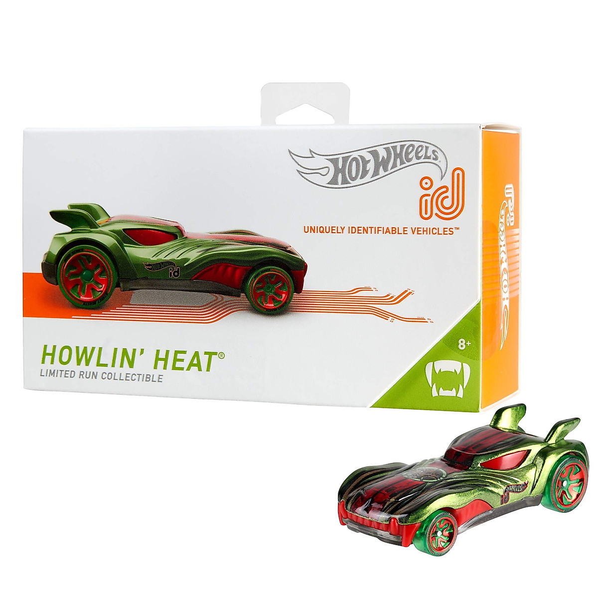 Hot Wheels id Vehicle Howlin' Heat Embedded NFC Chip Uniquely Identifiable 1:64 Scale Ages 8 and Older​