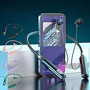 Fashion HiFi Bluetooth Headset, Card Subwoofer Gaming Sports Listening Song Dual-Mode Neck-Mounted Headset with Power Digital Display Screen