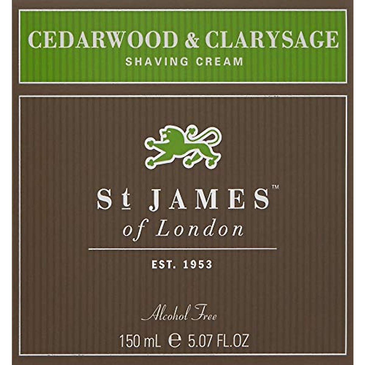 St James of London Cedarwood & Clarysage Shave Cream Jar, 5.07oz