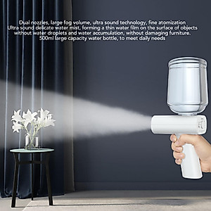 gernie 500ml Electric Handheld Sprayer Fogger Gun Portable Rechargeable Sprayer Gun with Negative Ion Spray, Nano Atomizer for Home Office School Hotel