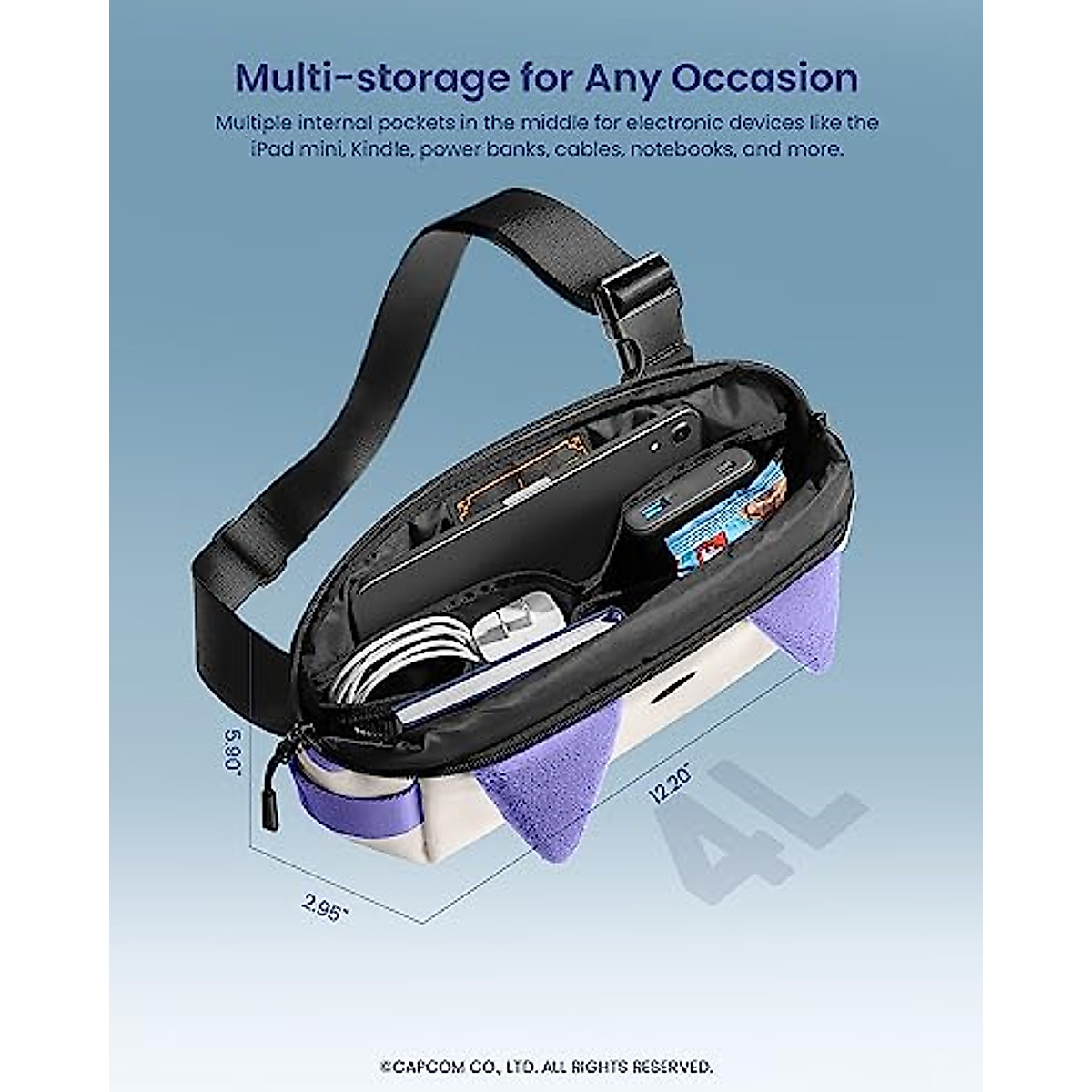 tomtoc Palamute EDC Sling Bag, Monster Hunter 4L Minimalist Chest Shoulder Backpack Crossbody Bag for Men and Women, Water-resistant Lightweight Everyday Carry Casual Bag for Tactical, Travel, Work