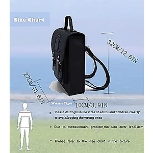 SOBOUR Wednesday Addams Backpack Vintage Leather Nevermore Academy Backpack PU Wednesday Nevermore Bag Y2K Travel Backpack