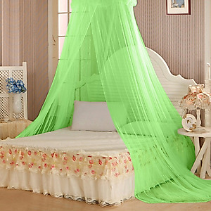 loinhgeo-Bed Mosquito Net for Holiday Indoor Elegent Lace House Bedding Decor Sweet Round Bed Canopy Dome Mosquito Net - Pink