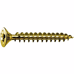 SPAX #10 x 3in. Flat Head Unidrive Yellow Zinc Coated Screw - 1 LB Box