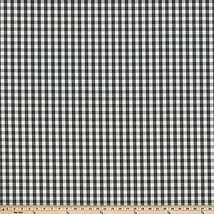 Pillow Perfect Outdoor/Indoor Dawson Pewter Chair Pads, 15.5" x 16", Black 2 Count