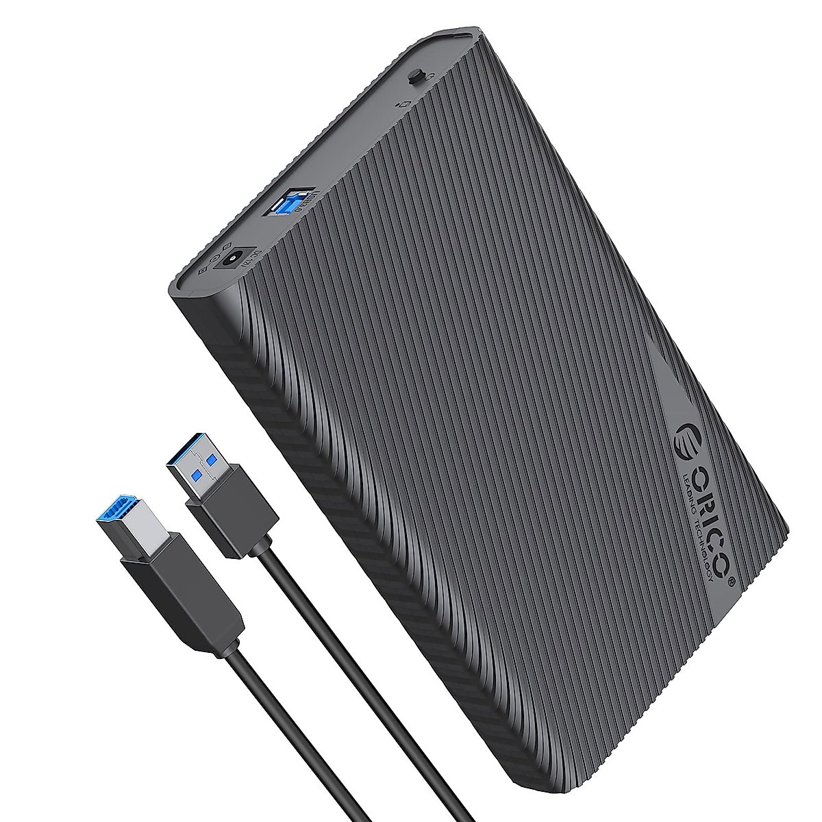 ORICO 3.5'' Hard Drive Enclosure for 2.5/3.5inch HDD/SSD USB 3.0 to SATA III HDD Enclosure with 12V Power Adapter Up to 18TB Support UASP-3521U3