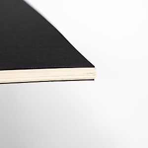 DSTELIN 10 inch x 7.5 inch, 100GSM, Blank Spiral Notebook, 1-Pack, Soft Cover, Sketch book, 120 Pages / 60 Sheets, (Black)