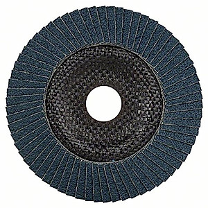 Bosch Professional 2608606717 Flap disc X551, Expert for Metal 125 mm, 22.23 mm, 60, Black/Brown