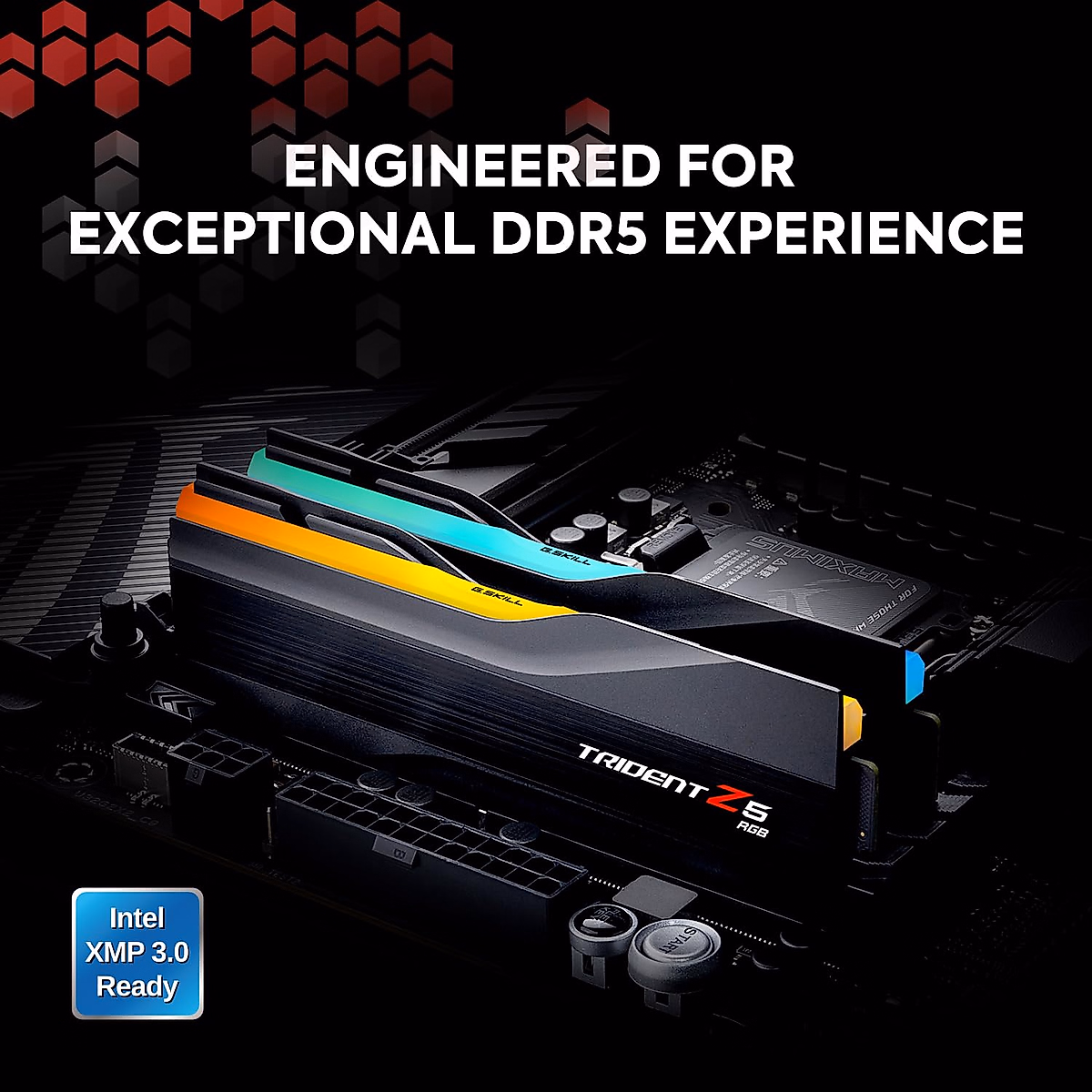 G.SKILL Trident Z5 RGB Series (Intel XMP 3.0) DDR5 RAM 32GB (2x16GB) 7800MT/s CL36-46-46-125 1.45V Desktop Computer Memory UDIMM - Matte Black (F5-7800J3646H16GX2-TZ5RK)