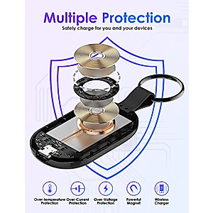 PAOLIMAX Portable Wireless Charger for Apple Watch, iwatch Charger【Upgraded Version】 1100mAh Smart Keychain Power Bank, Portable Magnetic iWatch Charger for Apple Watch Series 7/6/5/4/3/2/SE/Nike