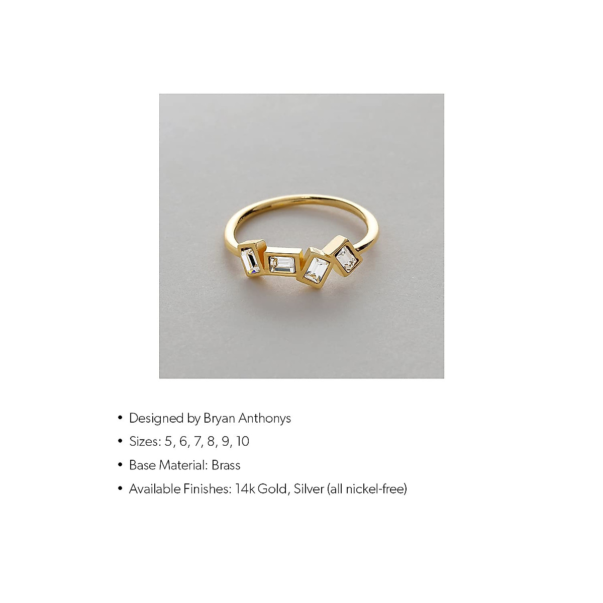 Bryan Anthonys Beautifully Broken Ring, 14K Gold Rings for Women, Size 8