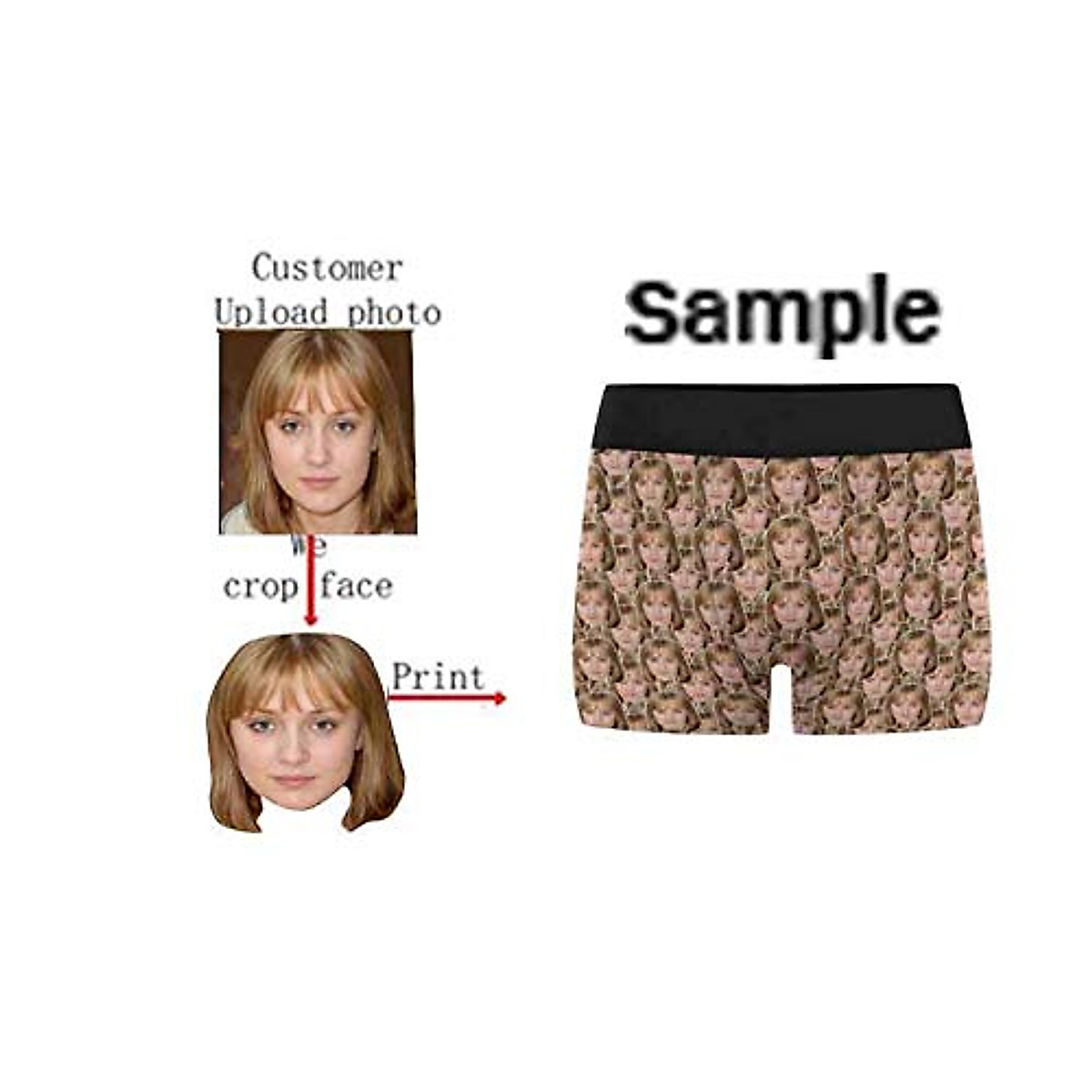 Custom Girlfriend Face Boxer Briefs Personalized I Licked it so it is Mine Christmas Underwear for Men