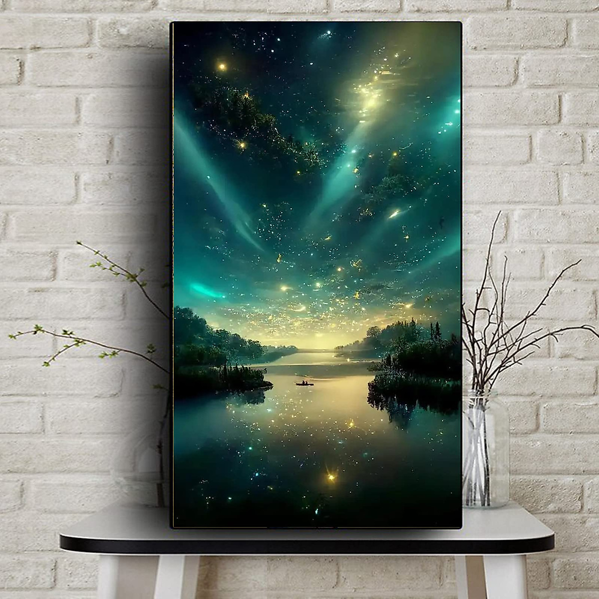 Rousp DIY 5D Diamond Painting Kits for Adults Diamond Art Star Lake Diamond Painting Full Drill Crystal Rhinestone Diamond Embroidery Craft Kits for Home Wall Decor Gifts, 27.5 X 15.7inch