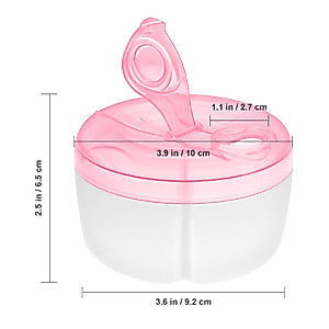 Accmor Baby Formula Dispenser On The Go, Formula Container to Go, Non-Spill Rotating Three-Compartment Formula Dispenser and Snack Storage Container for Infant Toddler Traveling