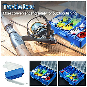 Fishing Lures 10pcs Spinner Lures Baits with Tackle Box, Bass Trout Salmon Hard Metal Rooster Tail Fishing Lures Kit by FOUCECLAUS