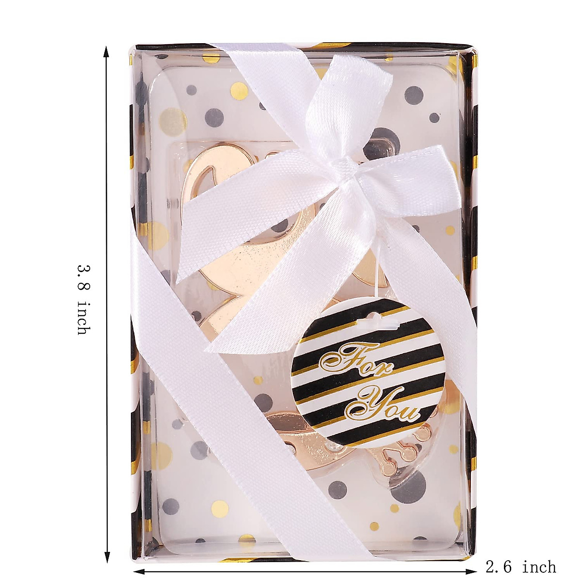 24 Pack 50th Birthday Party Favors Bottle Opener-Black and Gold 50th Birthday/Wedding Anniversary Party Souvenir Keepsake for Guest,50 Birthday Party Decor Supplies (Black 50, 24)