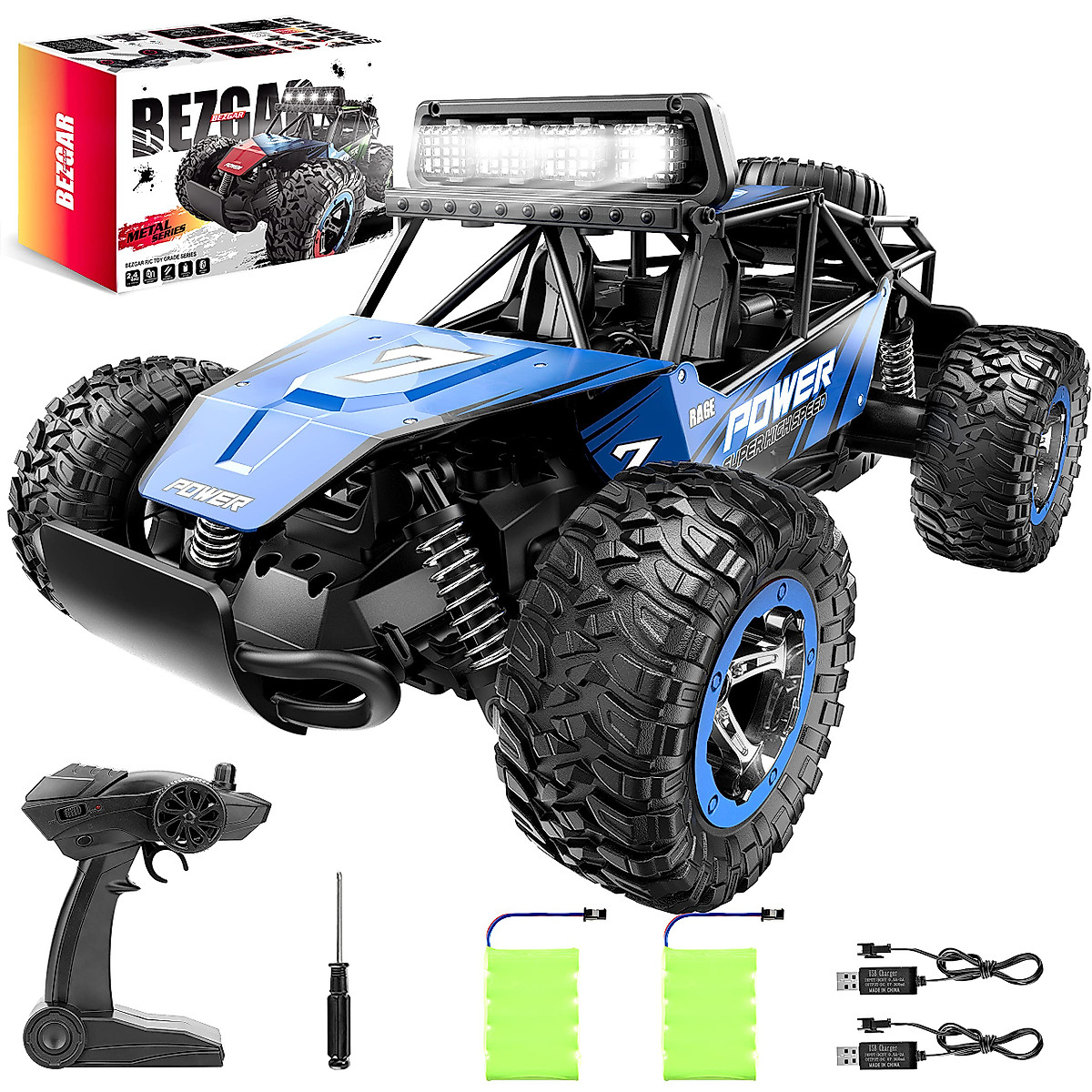 BEZGAR Spare Parts Accessories 6V, 800mAh Nickel-Cadmium Battery (1) + USB Charger (1) 17/18 (TB141/TB142) Toy Grade 1:14 Scale Remote Control Car