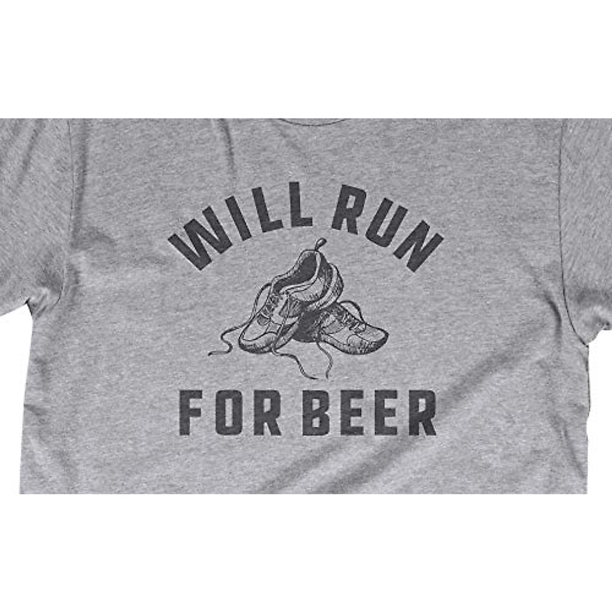 Magic Pine Will Run for Beer Funny Novelty Graphic T-Shirt for Runners