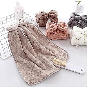 MNTT Wipe Dishcloths,Cute Soft Hanging Absorbent Bowknot Quick Drying Hand Towel Bathroom Accessories Kitchen Tools(5pcs Set)