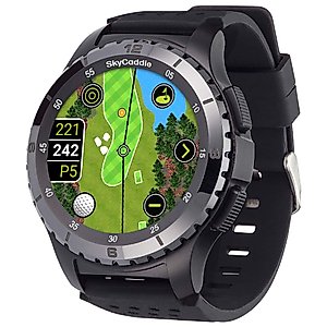 SkyCaddie LX5C Golf GPS Watch with Ceramic Bezel, Black