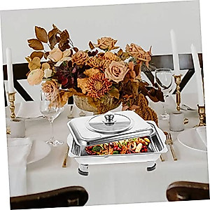 Zerodeko 3 Pcs Buffet Tray Stainless Steel Bread Pan Snack Trays Dessert Tray Buffet Warmer Dish Chafing Dish Buffet Set Drinks Server Plate Food Holding Plate Rectangular Plate Dish Tray