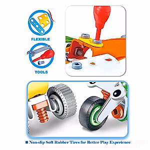 EightHalf STEM Learning Toys for Age 4-6 Boys,Building Blocks Toy Educational Toys for Girls Erector Set for 4 5 6 Years Old Boys Mini Aircraft Birthday Gift for Kids