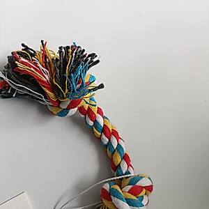 ZXXSFM-Dog toys - Dog Rope Knot Molar Bite Resistant Double Knot Cotton Rope Toy for Teeth Cleaning