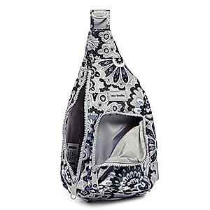 Vera Bradley Women's Recycled Lighten Up Reactive Mini Sling Backpack, Tranquil Medallion, One Size