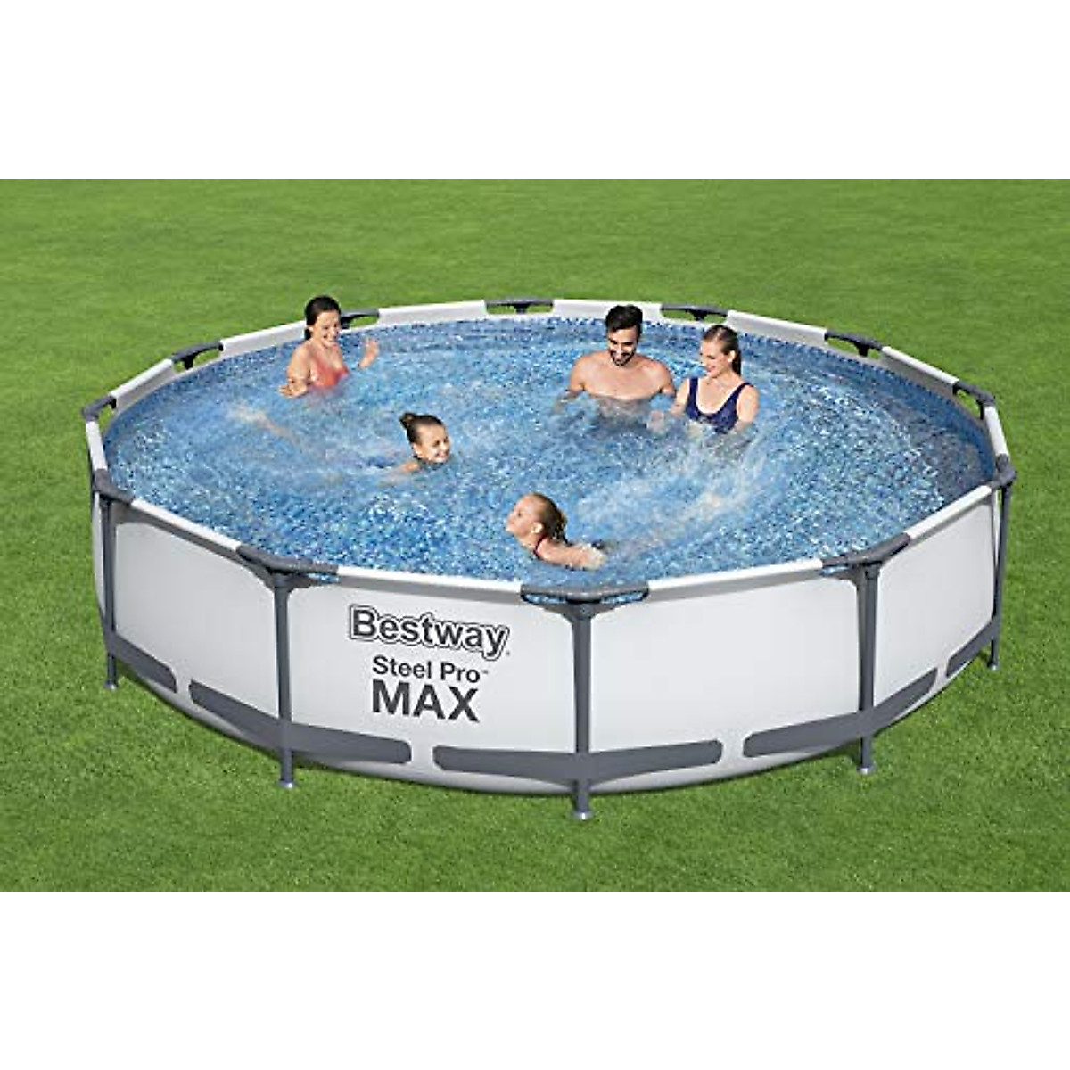 Bestway 56417 Steel Pro Above Ground, 12ft x 30 Inch | Frame Swimming Pool with Filter Pump