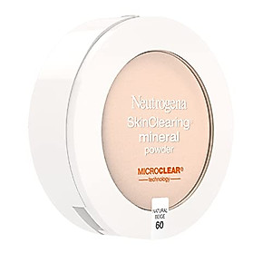 Neutrogena SkinClearing Mineral Acne-Concealing Pressed Powder Compact, Shine-Free & Oil-Absorbing Makeup with Salicylic Acid to Cover, Treat & Prevent Breakouts, Natural Beige 60,.38 oz (Pack of 2)