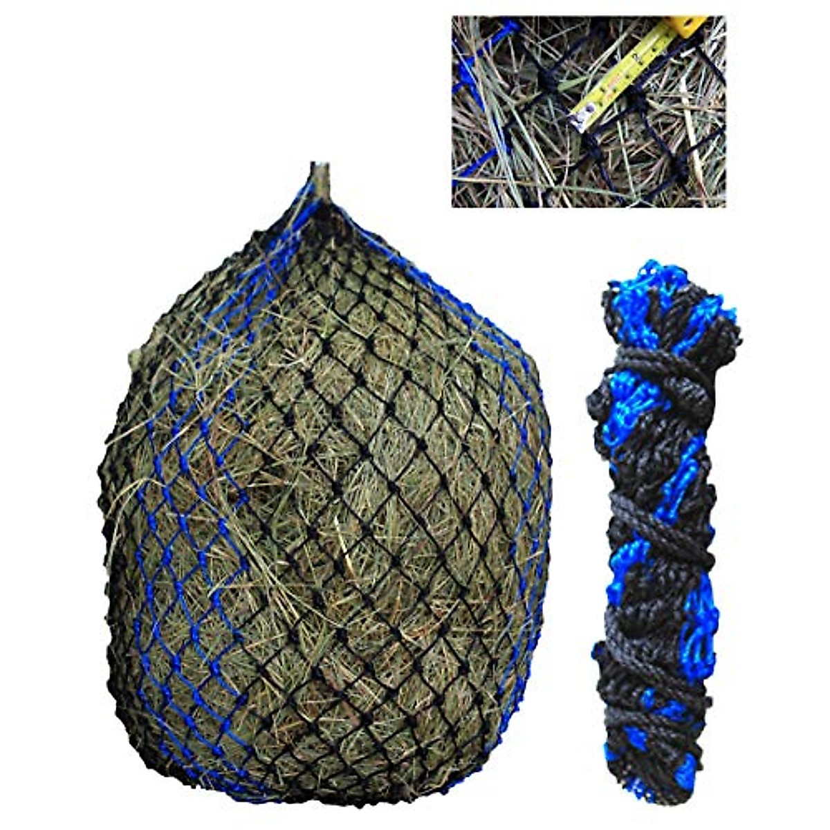 T TEKE Deluxe Slow hay Feeder hay nets, 1-3/4" Feeding Holes, Horse Supplies hay Bags for Horses, Goats