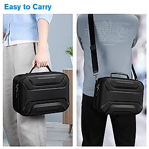 Fintie Carrying Storage Case for Nintendo Switch OLED Model 2021/ Switch 2017, Portable Travel All Protective Hard Messenger Bag Soft Lining for Switch Console Pro Controller & Accessories (Black)