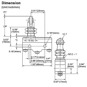 Baomain 2PCS General Purpose Basic Switch Z-15GQ21-B3(LZ15-GQ21-B), Panel Mount Cross Roller Plunger, Medium OP, Screw Terminal, 0.5mm Contact Gap, 15A Rated Current UL CE Listed
