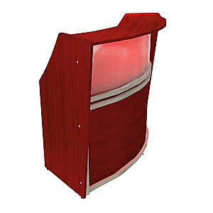 Linea Italia Office Reception Desk, 1 Panel, Cherry