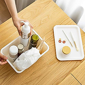 Lunmore Small Storage Box Bin Container Cube Organizer Set Stackable Storage Basket Shelf Organizer Pack of 3
