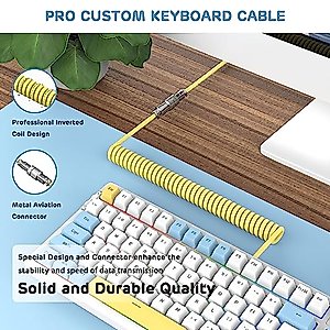 99 Keys Wireless Mechanical Keyboard with Coiled Cable, Bluetooth5.0/2.4G/Wired Gaming Keyboard, RGB Hot Swappable Red Switch Keyboard with Knob Control, PBT Keycaps,Gasket Mounted for PC/Mac/Windows