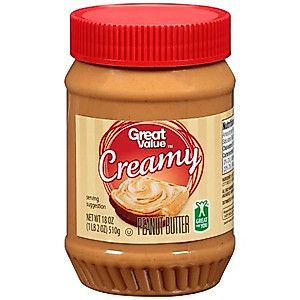 Great Value Creamy Peanut Butter, 18 oz