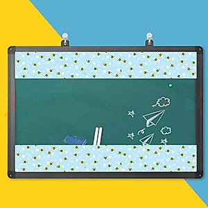 Blue Bee Bulletin Board Borders Back-to-School Decoration Borders 36FT Classroom Rainbow Straight Pencil Bulletin Borders Strips for Photo Wall,Desks,Bulletin Board,White Board Décor