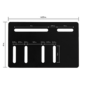 MALOUF Bed Frame Headboard Bracket Modification Plate Vertical Modi, Set of 2, Standard, Black