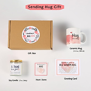 LESEN Sending Hugs Care Package Gifts for Women,Get Well Soon Grief Gifts Box for Friends,Feel Better Comfort Sympathy Thinking of You Gifts Basket