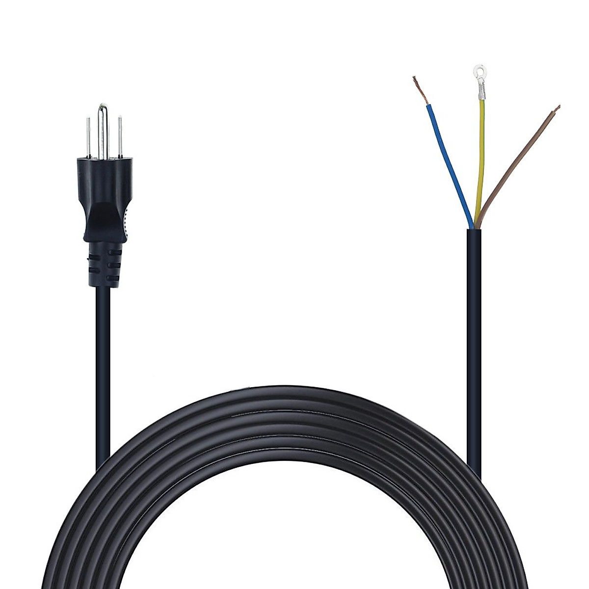 ALITOVE 3.8ft Power Cord 18 AWG, 3 Prong Universal AC Power Supply Adapter Transformer Cable, 250V 10A Replacement Power Cords for Power Tools, 3 x 0.75㎜² 1.15 Meters (2-Pack)