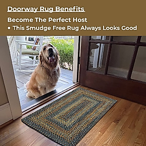 Homespice Black Forest Braided Runner Rug, Perfect as Washable Runner Rugs for Entryways and Hallway Runner Rug - Waterproof and Stain Resistant - Primitive Style Kitchen Runner Rug, 22x72 Inches