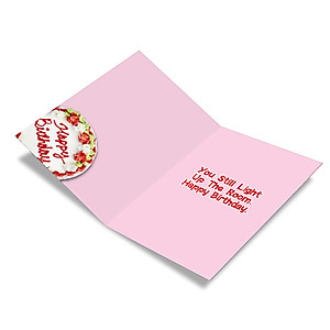 NobleWorks - Funny 60th Birthday Greeting Card - Women Grandma Humor Milestone, 60 Years Happy Bday Notecard with Envelope (1 Card) - Old and Hot 60 8012